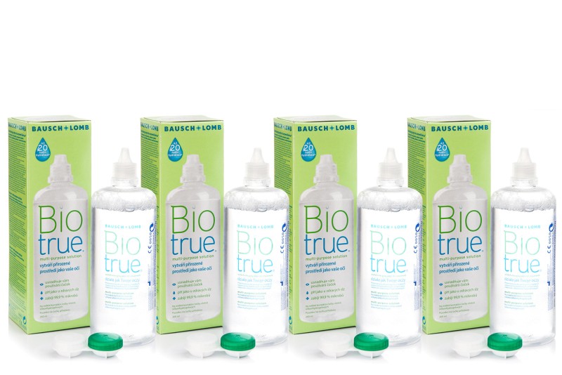 Biotrue Multi-Purpose 4 x 300 ml with cases – Contact lens solutions ...