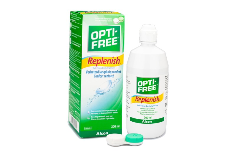 OPTI-FREE RepleniSH 300 ml with case – Contact lens solutions | Lentiamo