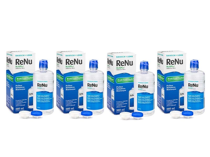 ReNu MultiPlus 4 x 360 ml with cases – Contact lens solutions | Lentiamo